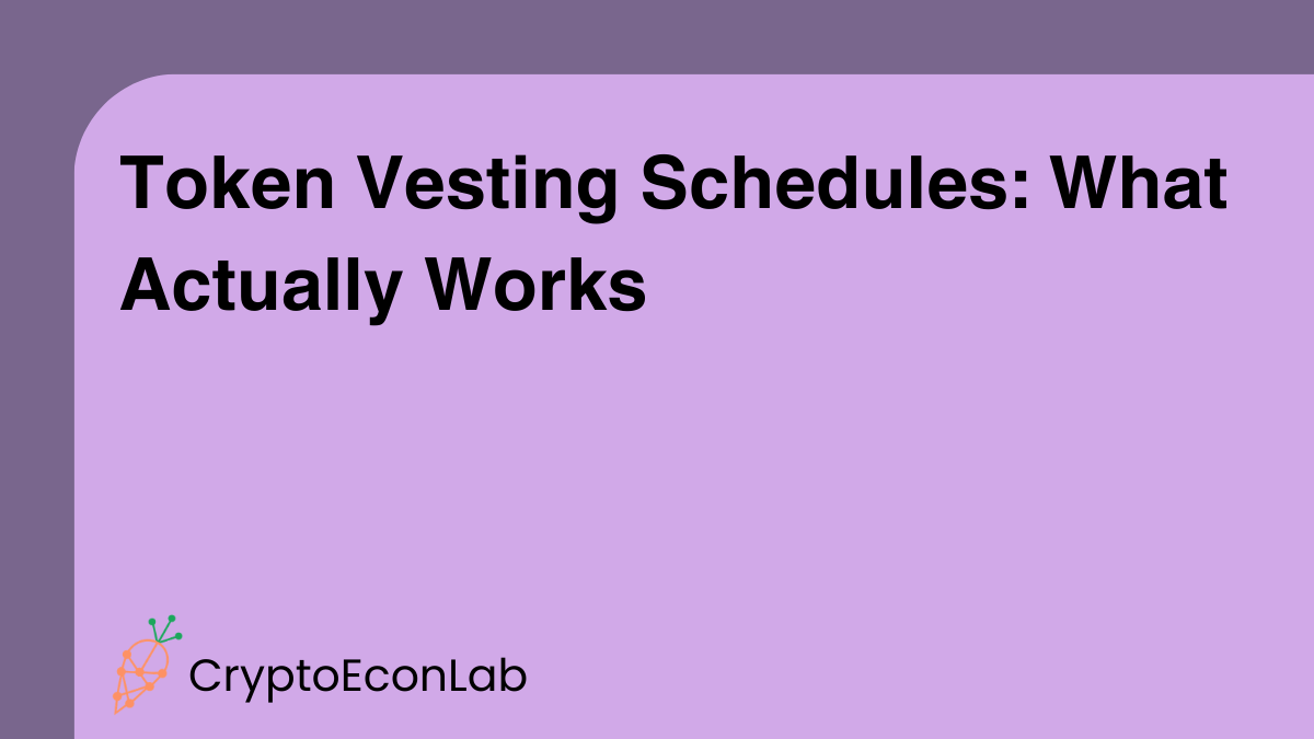 Token Vesting Schedules Guide: Design Sustainable Token Unlocks ...